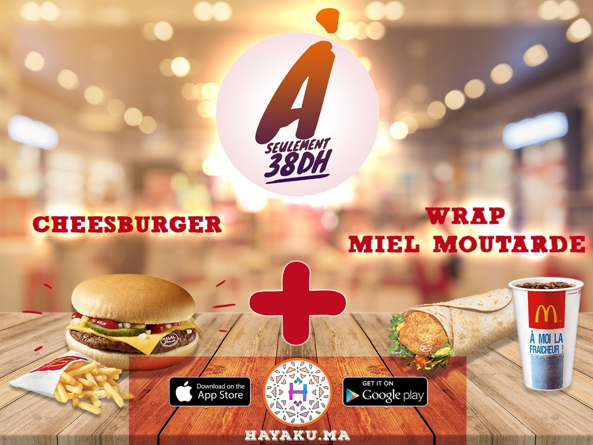 Menu Duo Mabrouk Wrap Miel Moutarde – Hayaku